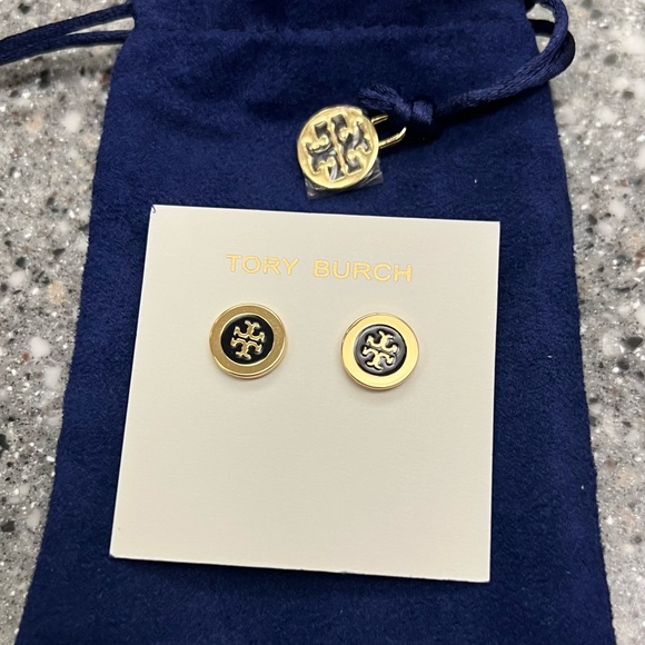 Tory Burch | Jewelry | Tory Burch Gold Logo Stud Earrings | Poshmark